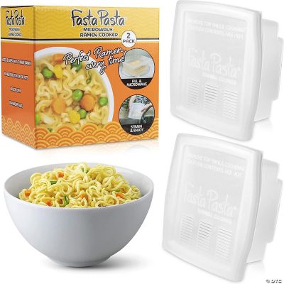 Fasta Pasta Microwave Ramen Noodle Cooker 2 Pack - No Mess, Sticking or Waiting For Boil ...