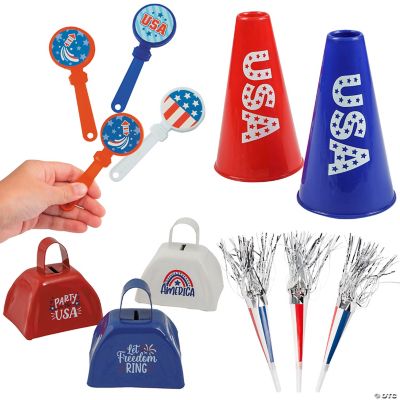 Patriotic Noisemakers Parade Throwables & Handouts Kit - 84 Pc ...