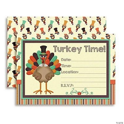 Turkey Time Invitations 40pc. by AmandaCreation | Oriental Trading