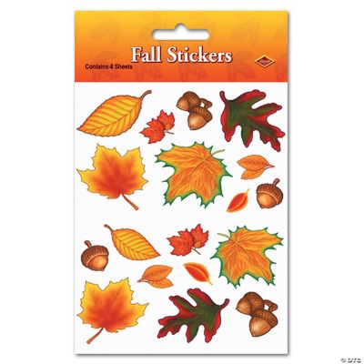 Beistle - Fall Leaf Stickers - 12 Pack | Oriental Trading