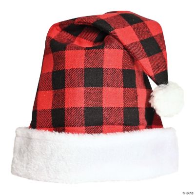 Beistle - Plaid Santa Hat - Red - 12 Pack | Oriental Trading