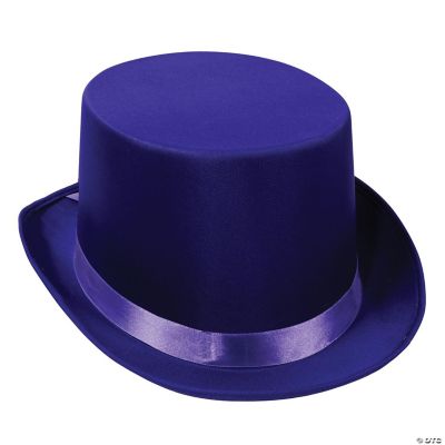 Beistle - Satin Sleek Top Hat - Purple - 6 Pack | Oriental Trading