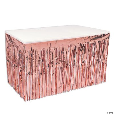 Beistle - Pkgd 1-Ply Metallic Table Skirting - Rose Gold - 6 Pack ...