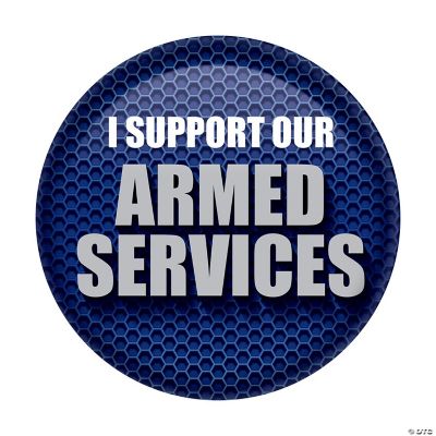 Beistle - I Support Our Armed Services Button - Blue - 6 Pack ...