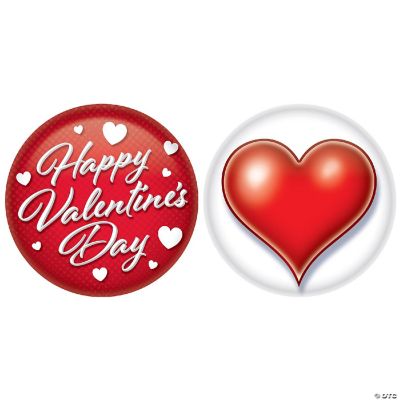 Beistle - Valentine's Day Buttons - 12 Pack | Oriental Trading