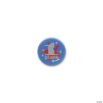 Beistle - "1st" Place Satin Button - 6 Pack