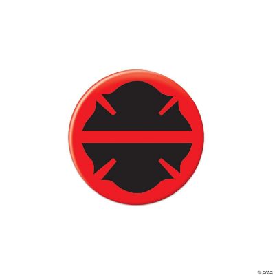 Beistle - Firefighter Maltese Silhouette Button - 6 Pack