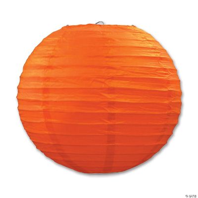 Beistle - Paper Lanterns - Orange - 6 Pack | Oriental Trading