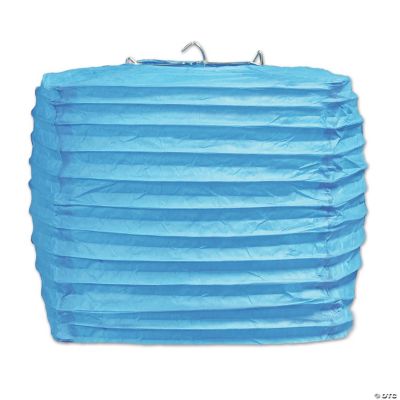 Beistle - Square Paper Lanterns - Teal - 12 Pack | Oriental Trading