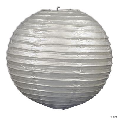 Beistle - Paper Lanterns - Silver - 6 Pack | Oriental Trading