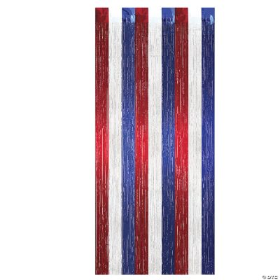Beistle - 1-Ply Gleam 'N Curtain - Red, White and Blue - 6 Pack ...