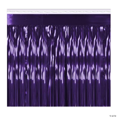 Beistle - 2-Ply Metallic Fringe Drape - Purple - 6 Pack | Oriental Trading