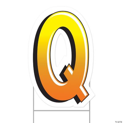 Beistle - Plastic "Q" Yard Sign - 3 Pack | Oriental Trading