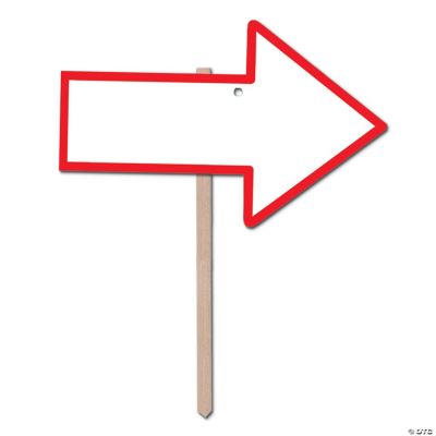 Beistle - "Blank" Arrow Yard Sign - Red - 6 Pack