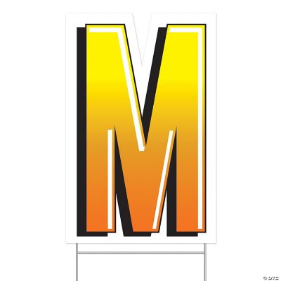 Beistle - Plastic "M" Yard Sign - 3 Pack | Oriental Trading
