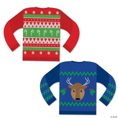 Beistle - Ugly Sweater Cutouts - 12 Pack | Oriental Trading
