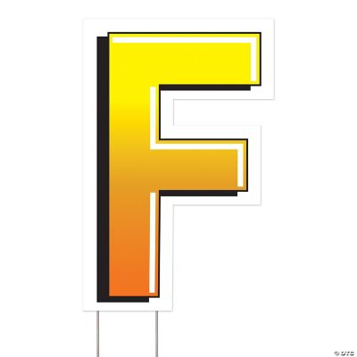 Beistle - Plastic "F" Yard Sign - 3 Pack | Oriental Trading