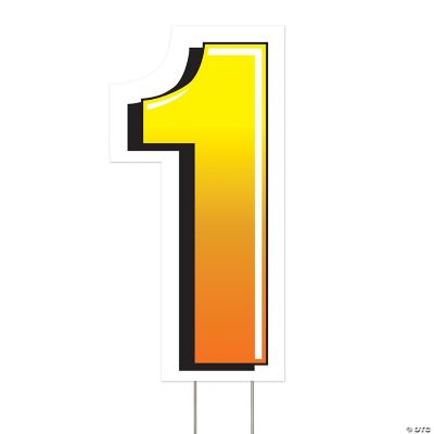 Beistle - Plastic "1" Yard Sign - 3 Pack | Oriental Trading