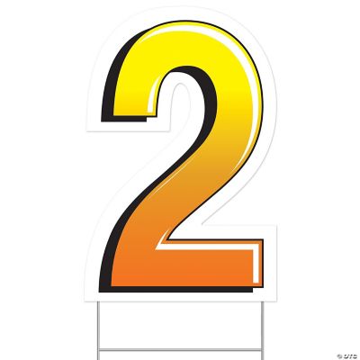 Beistle - Plastic "2" Yard Sign - 3 Pack | Oriental Trading
