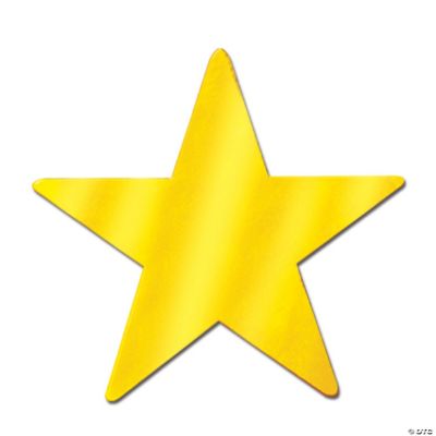 Beistle - Foil Star Cutout - Golden - 24 Pack