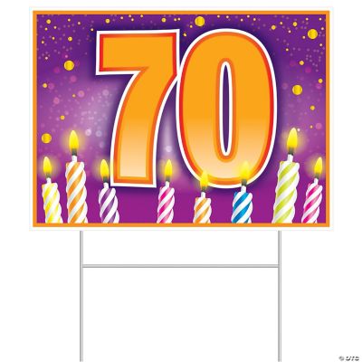 Beistle - Plastic "70" Birthday Yard Sign - 6 Pack | Oriental Trading