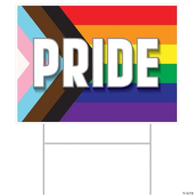 Beistle - Plastic Pride Flag Yard Sign - 6 Pack | Oriental Trading