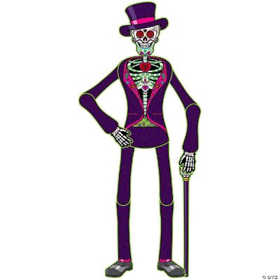Beistle - Jointed Day Of The Dead Male Skeleton - 12 Pack | Oriental ...