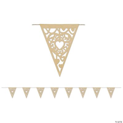 Beistle - Die-Cut Kraft Paper Heart Pennant Banner - 12 Pack | Oriental ...