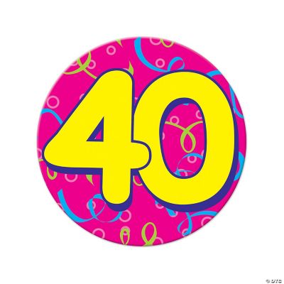 Beistle - Jumbo "40" Button - 12 Pack | Oriental Trading