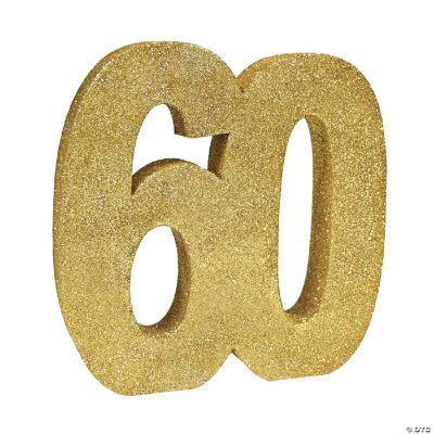 Beistle - 3-D Glittered "60" Centerpiece - 6 Pack | Oriental Trading