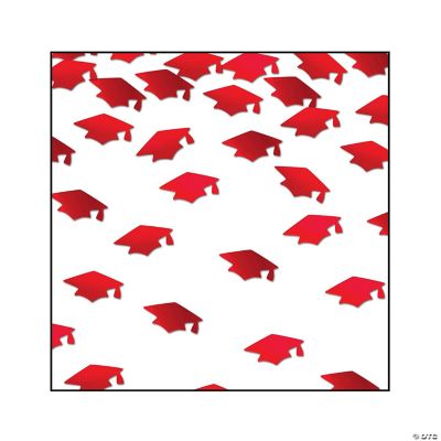 Beistle - Red Grad Caps Confetti - 6 Pack | Oriental Trading