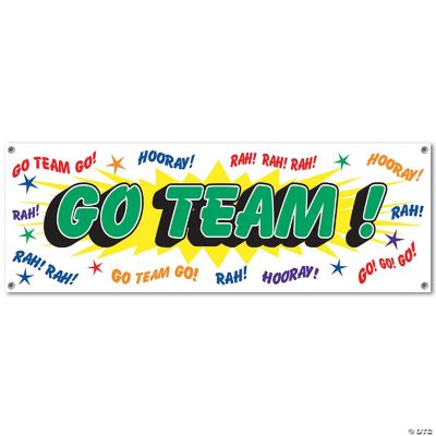 Beistle - Go Team! Sign Banner - 12 Pack | Oriental Trading