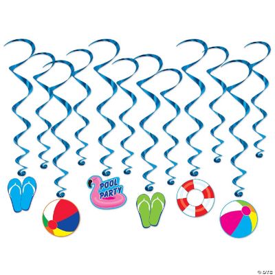 Beistle - Pool Party Whirls - 6 Pack | Oriental Trading