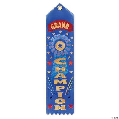 Beistle - Grand Champion Award Ribbon - 6 Pack | Oriental Trading