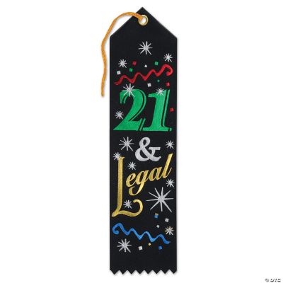 Beistle - 21 & Legal Award Ribbon - 6 Pack | Oriental Trading