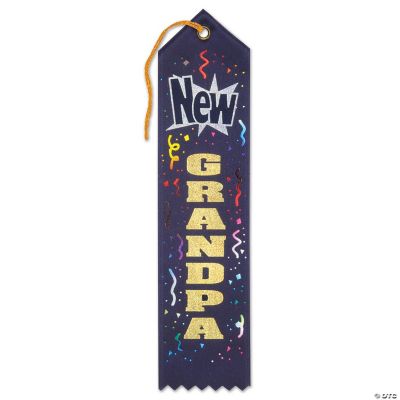 Beistle - New Grandpa Award Ribbon - 6 Pack | Oriental Trading
