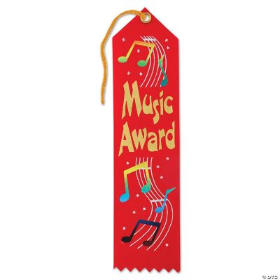 Beistle - Music Award Ribbon - 6 Pack | Oriental Trading
