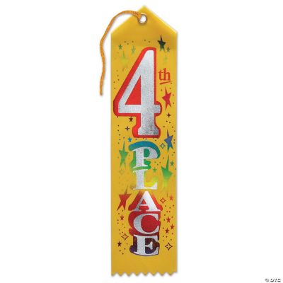 Beistle - "4th" Place Award Ribbon - 6 Pack | Oriental Trading