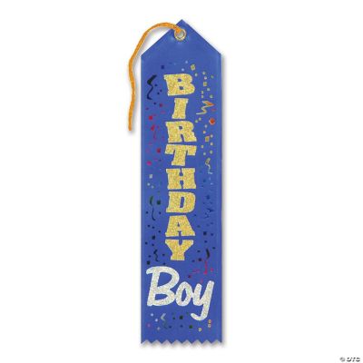 Beistle - Birthday Boy Award Ribbon - 6 Pack | Oriental Trading