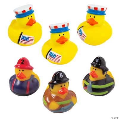 2" - 2 1/2" Bulk 48 Pc. Firefighter & Patriotic Parade Rubber Duck ...