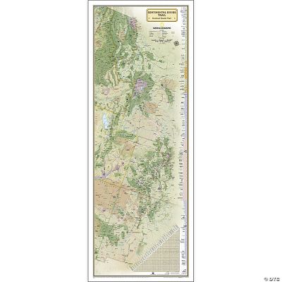 National Geographic Continental Divide Trail Map, Laminated, 18" x 48 ...