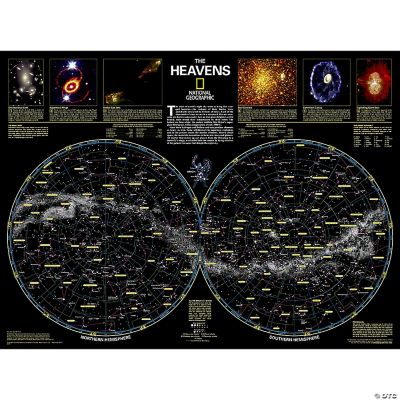 National Geographic The Heavens Map, Laminated, 30.5" x 22.75 ...