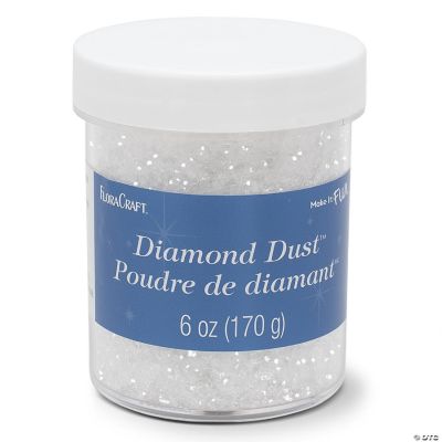 FloraCraft Diamond Dust Glitter 6oz-Clear Glass | Oriental Trading