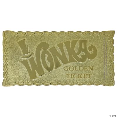 Willy Wonka Full-Sized Golden Ticket Replica Collector's Edition ...