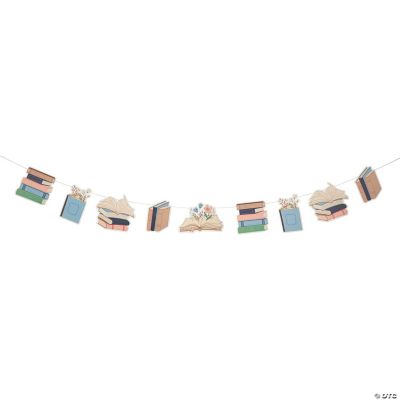 7 ft. x 7" Book Club Ready-to-Hang Cardstock Garland