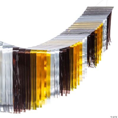 12 Ft. Metallic Black, Silver and Gold Foil Ceiling Decoration ...