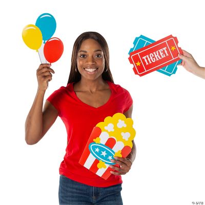 6 1/4" – 14 1/4" Carnival Party Large Cardboard Photobooth Props - 6 Pc ...