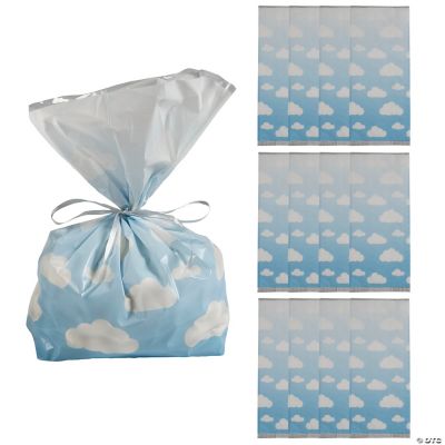 5" x 11 1/2" Cloud Party Blue Sky & Clouds Cellophane Bags - 12 Pc ...