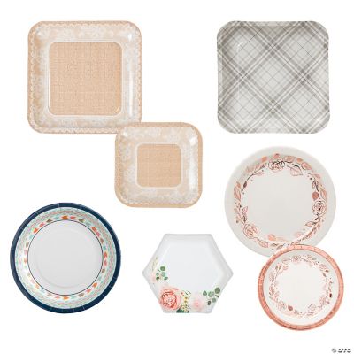 Bulk 56 Pc. Paper Dinner & Dessert Plate Assortment