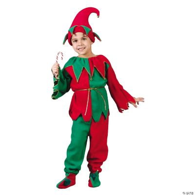 Kids Red, Green & Gold Elf Costume | Oriental Trading